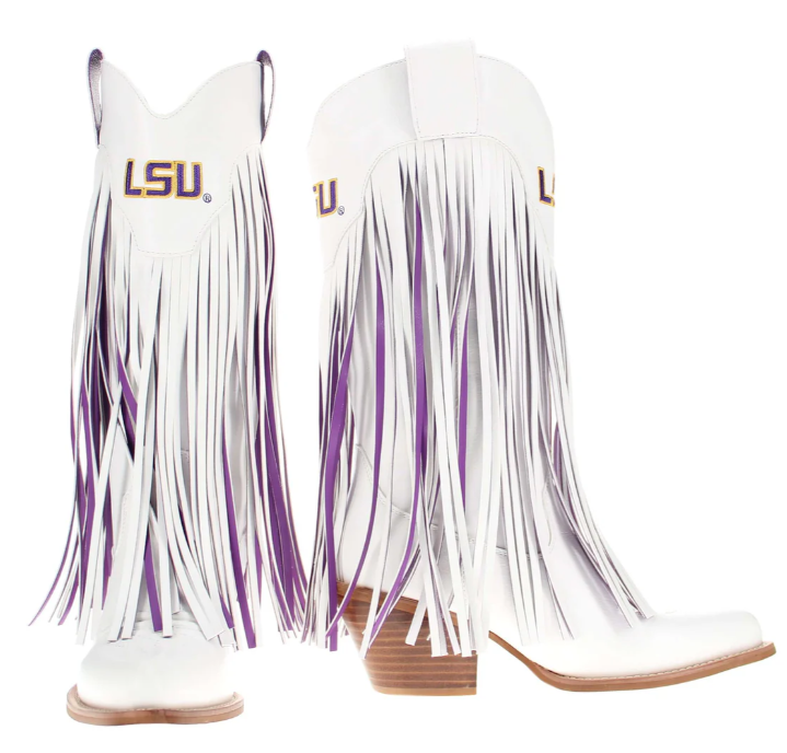 KACEY FRINGE LSU BOOTS – Kelly's Korner - Oakdale
